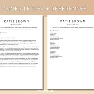 ATS Friendly Resume Template Microsoft Word Cover Letter References ...