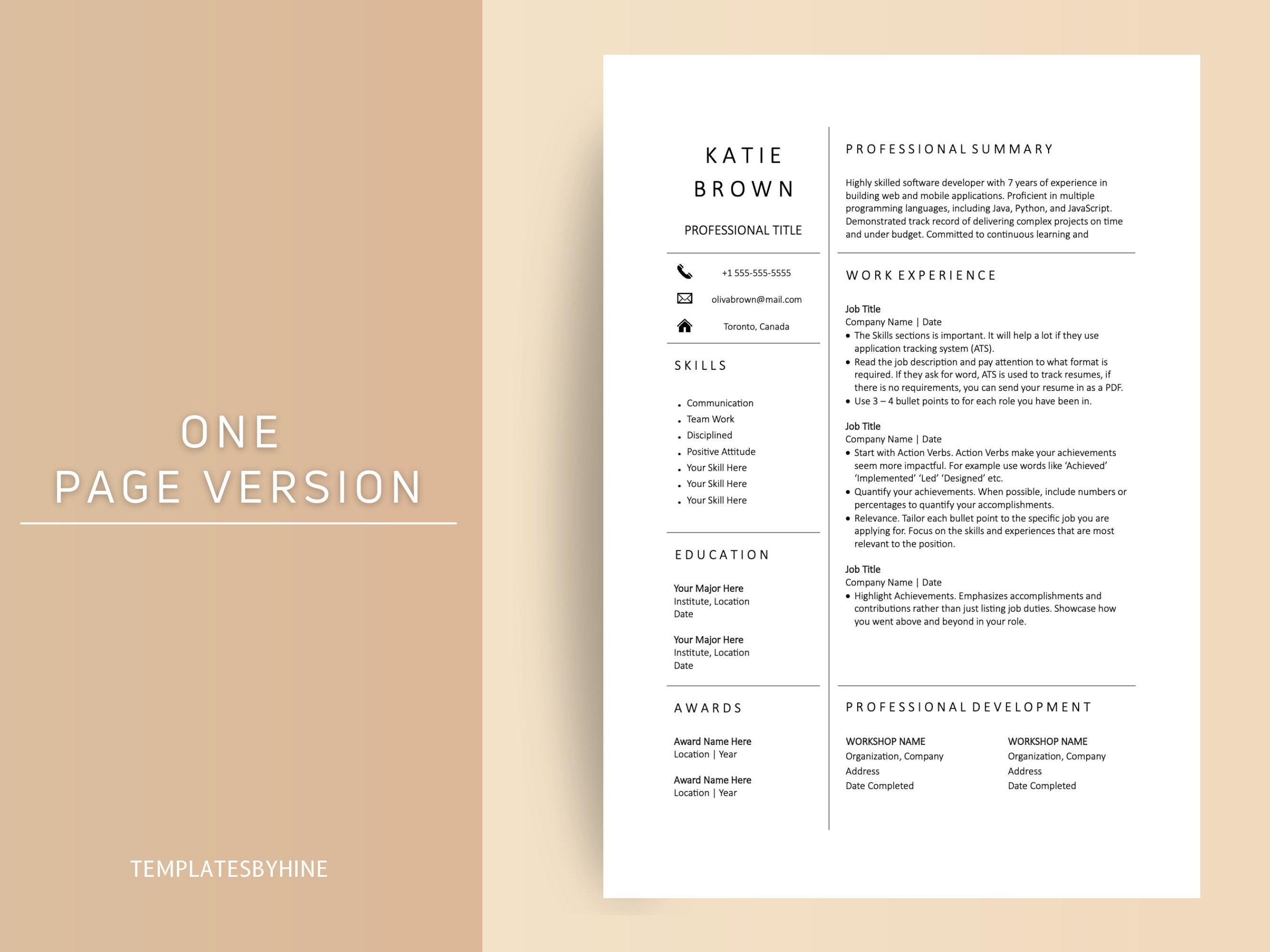Clean and Modern Resume Template Word CV Template Cover Letter ...