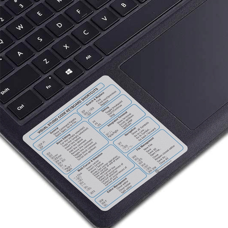 Visual Studio Code - 3.75 - MacBook - Keyboard Shortcuts, Quick ...