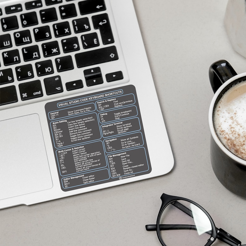 Visual Studio Code - 3.75 - MacBook - Keyboard Shortcuts, Quick ...