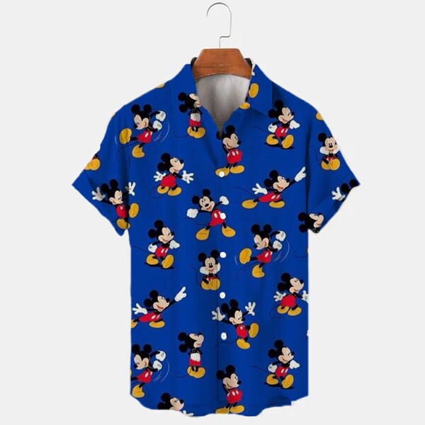 Mens Mickey Mouse Button up Shirt - Etsy Mens Mickey Mouse Button up Shirt - Etsy