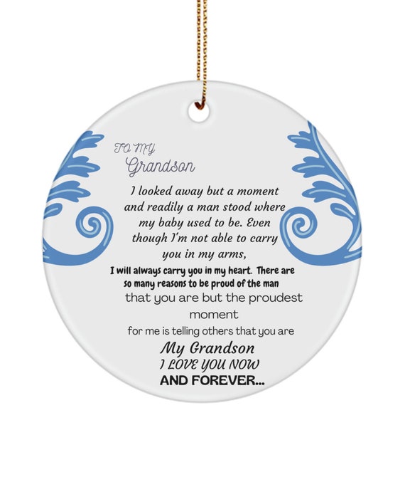 Grandson Christmas Ornament Memorial Christmas Ornament to - Etsy