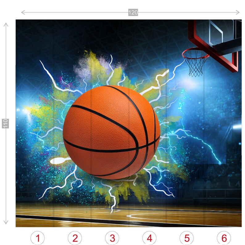 Basketball Wall Decor Peel and Stick Wallpaper Wall Murals - Etsy