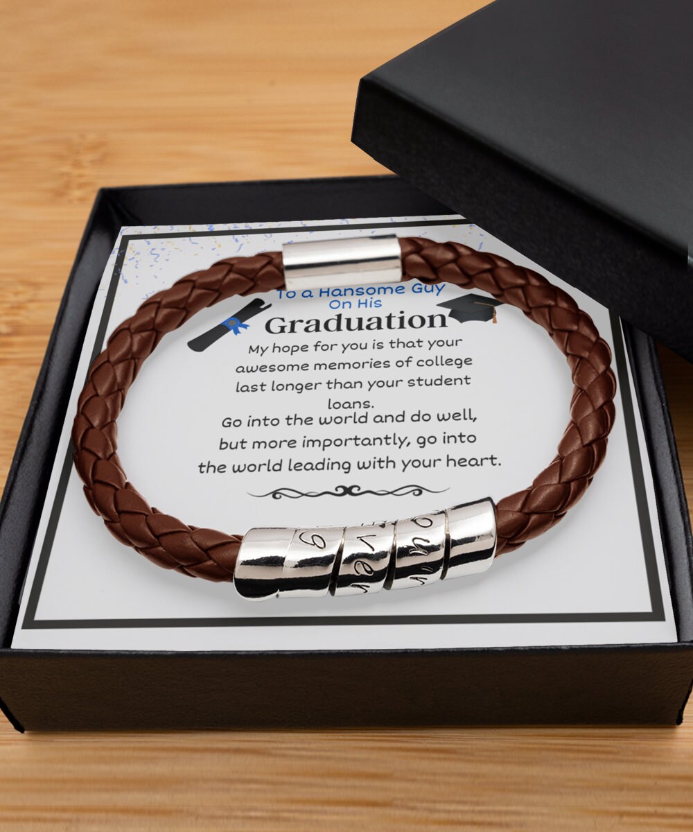 Graduation Gift, Vegan Leather Bracelet, Cool Graduation Gifts ...