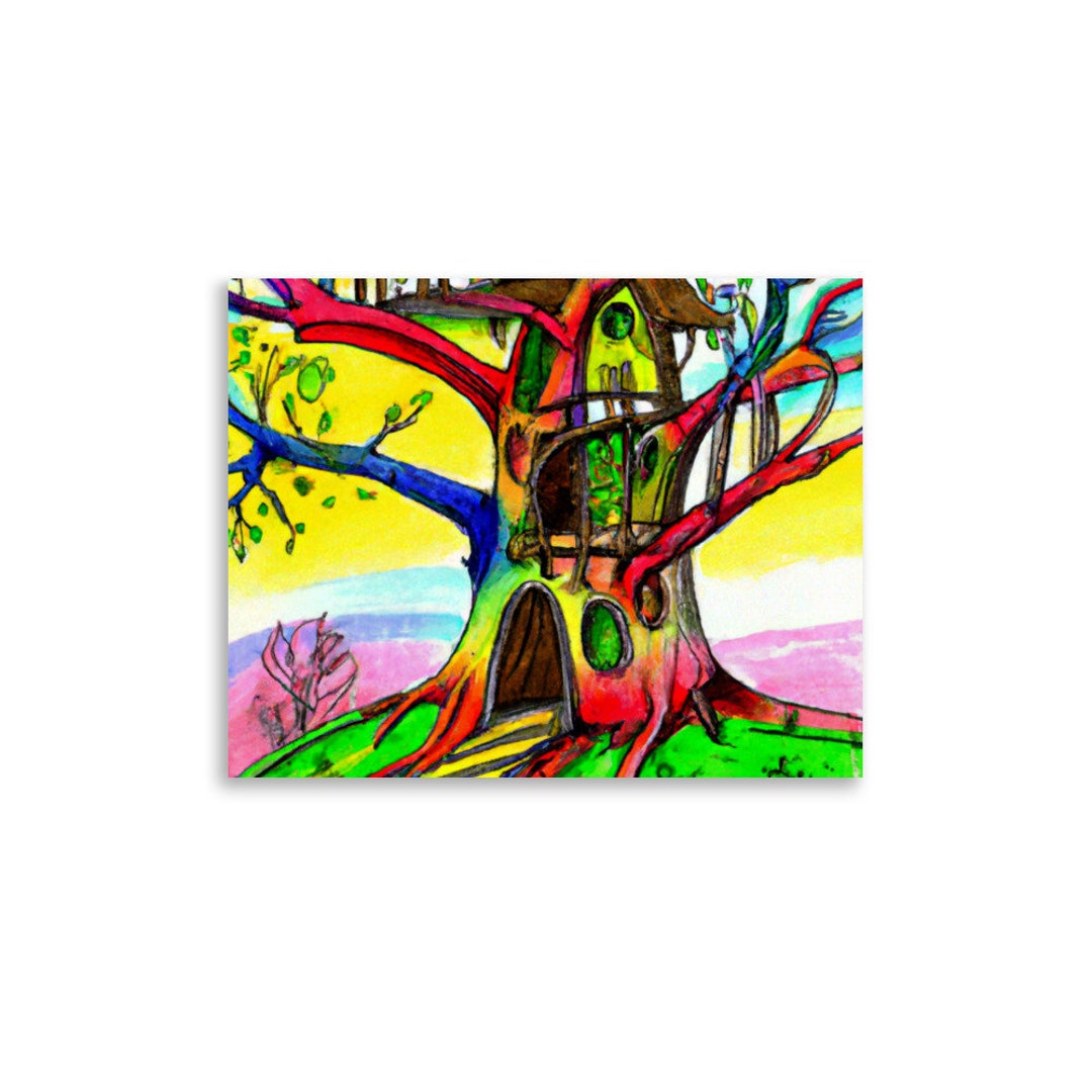 Kids Colorful Tree Poster, Kids Room Wall Decor, Kids Wall Decor, Kids ...