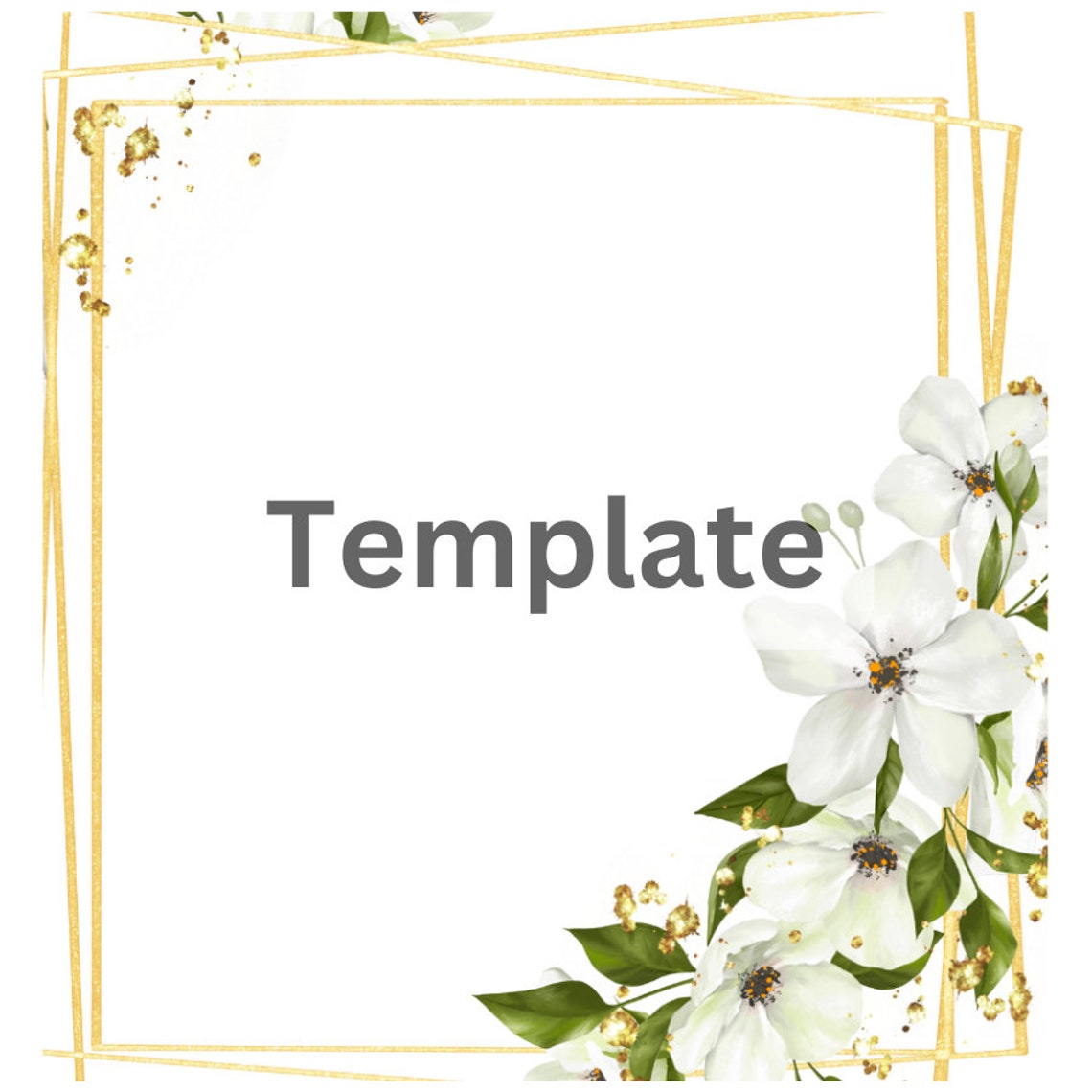 Message Card Template, White and Gold Necklace Card, Shineon Message ...
