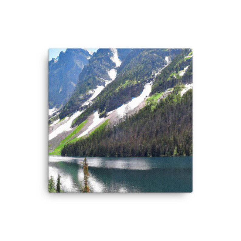 Mountain Lanscape Canvas Portrait, Mountain Wall Art, Mountain Art ...