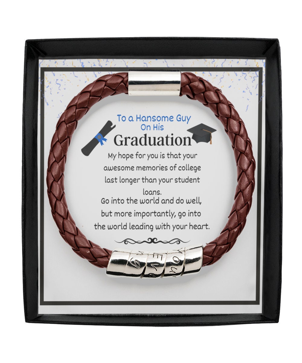 Graduation Gift, Vegan Leather Bracelet, Cool Graduation Gifts ...