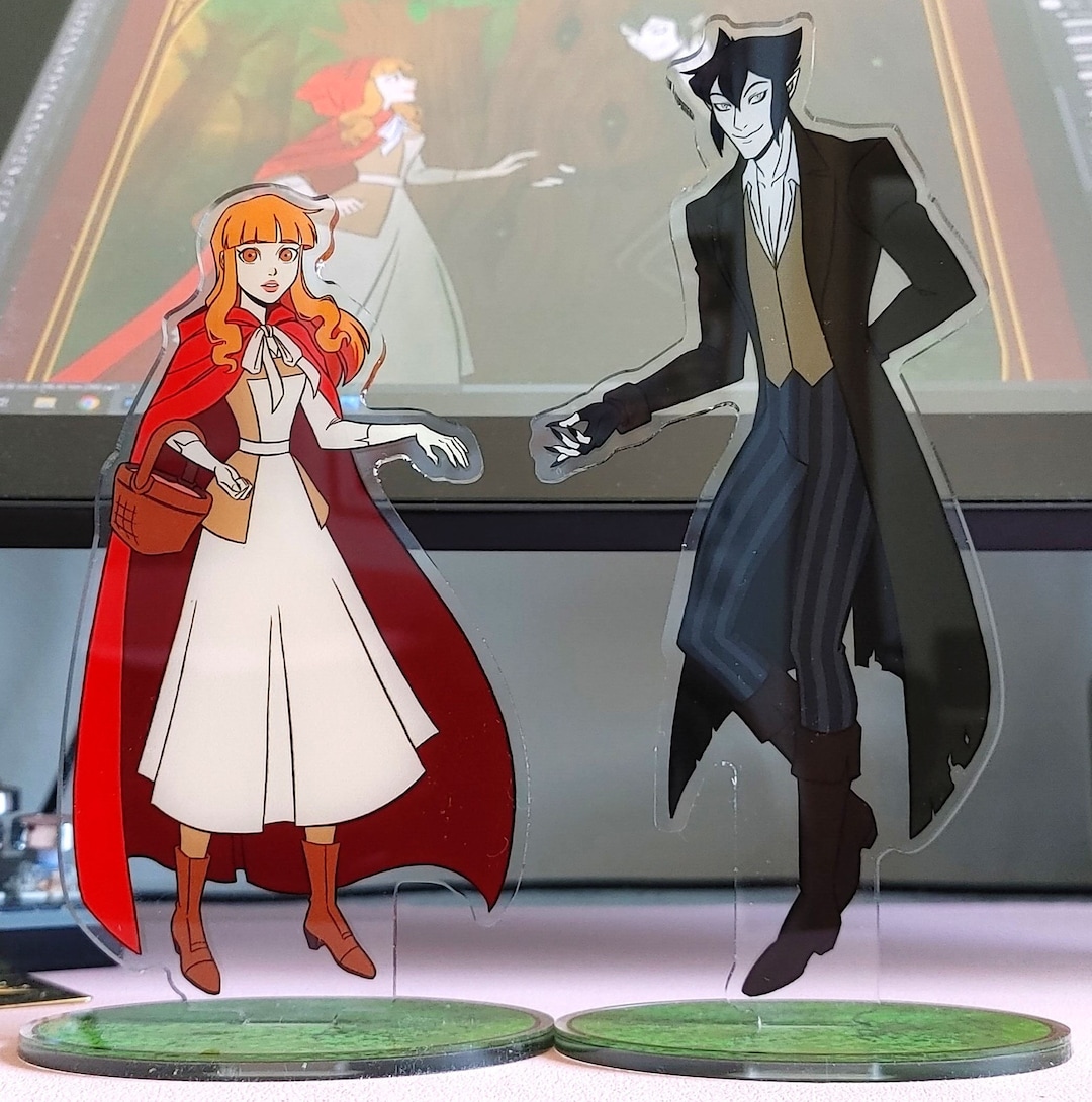 Red & Wolf Acrylic Standees - Etsy