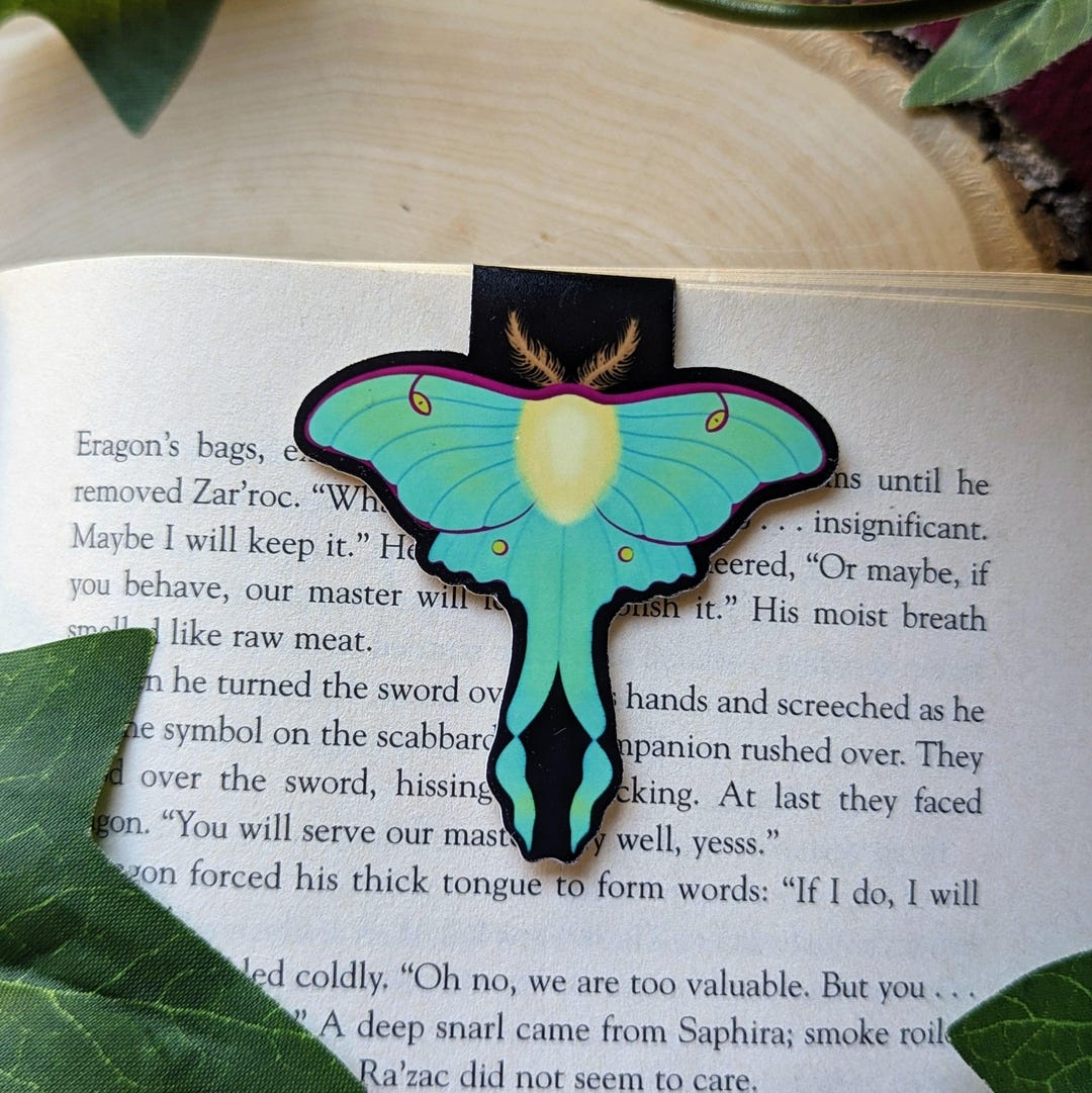 Luna Moth Magnetic Bookmark - Etsy