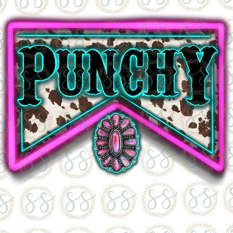 Punchy | Neon | Sublimation Design Download - Etsy