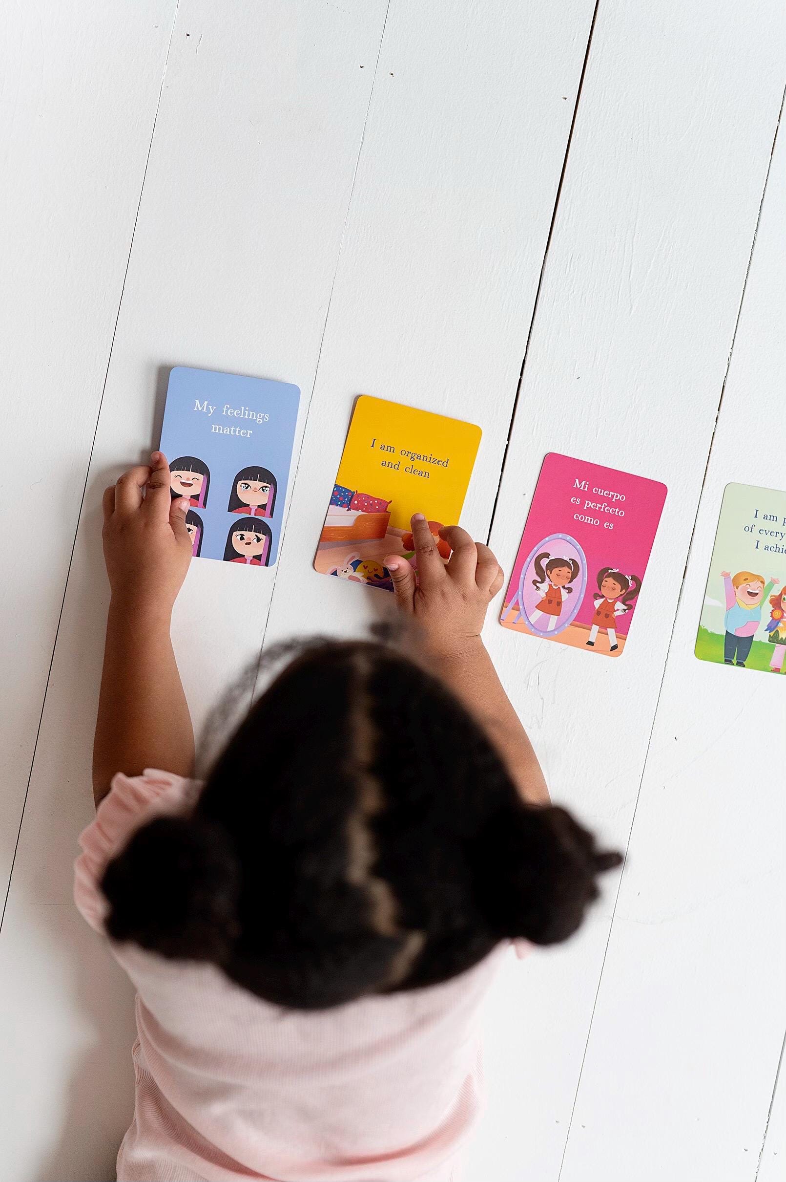 Bilingual Affirmation Cards for Kids: Positive Mindset, English ...