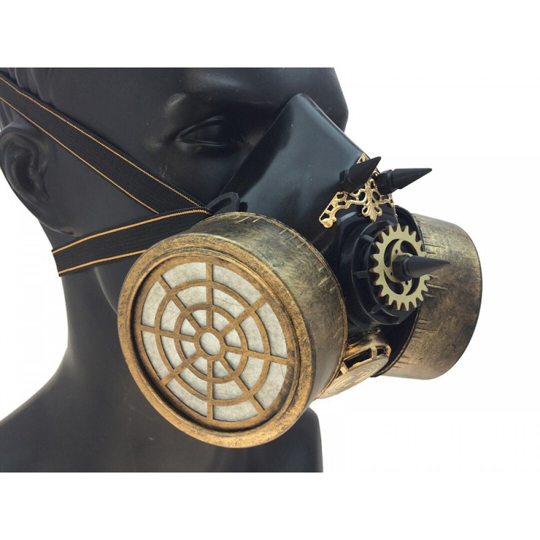 Costume Mask Gas Respirator Steampunk Dooms Day Mouth Punk Masquerade ...