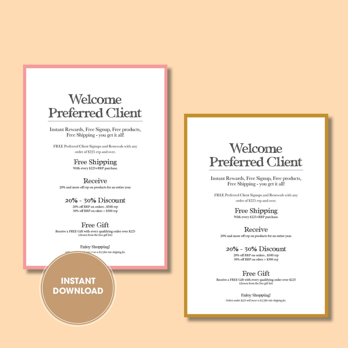 Arbonne Preferred Client Cards - Etsy