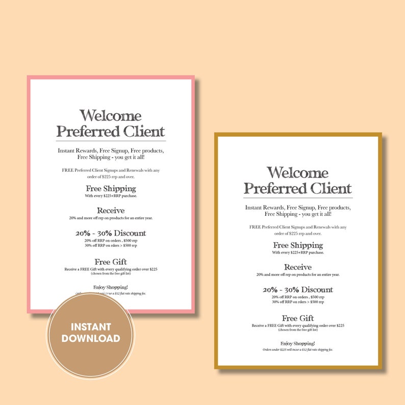 Arbonne Preferred Client Cards - Etsy