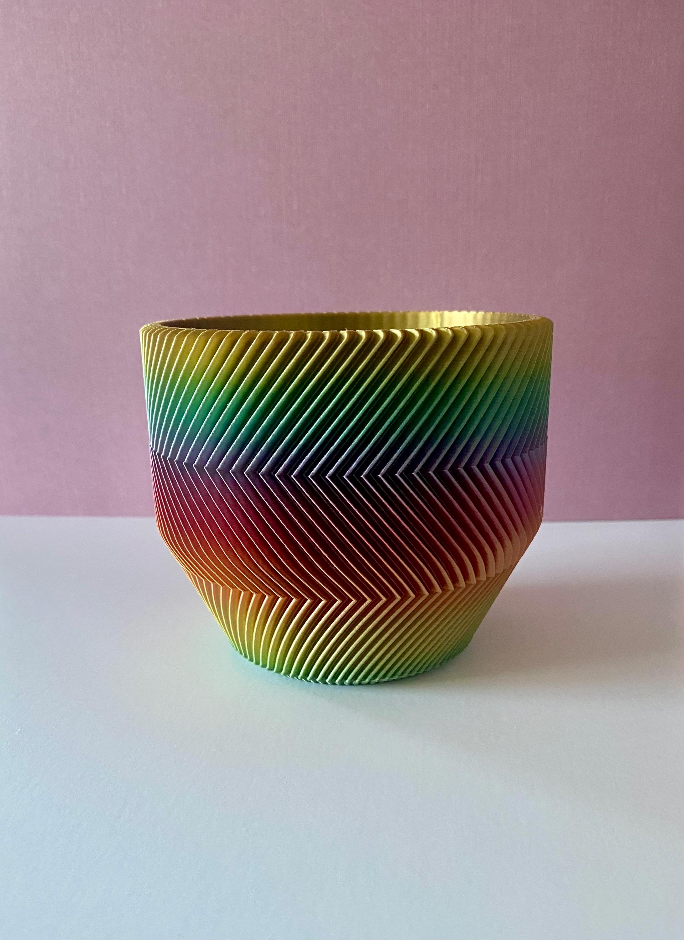Rainbow Silk Plant Pot - 3D Printed - Etsy
