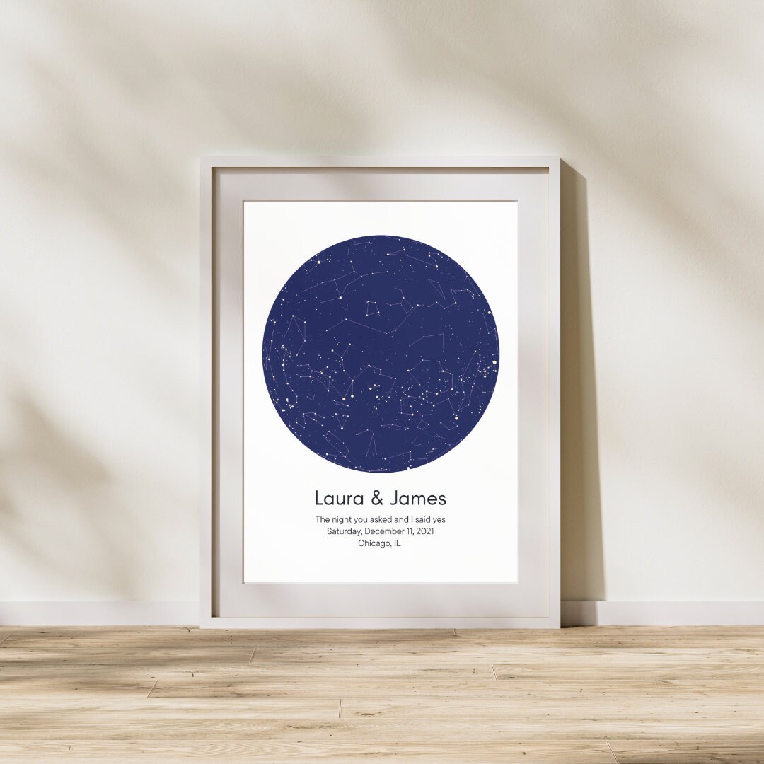 Custom Star Map - Star Map Poster - Constellation - Personalized Gift ...