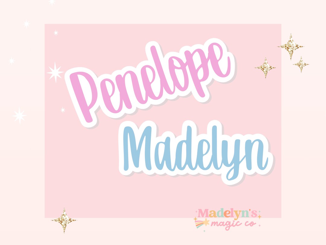 Personalized Cursive Name Sticker | Custom Name Sticker | Water Bottle ...