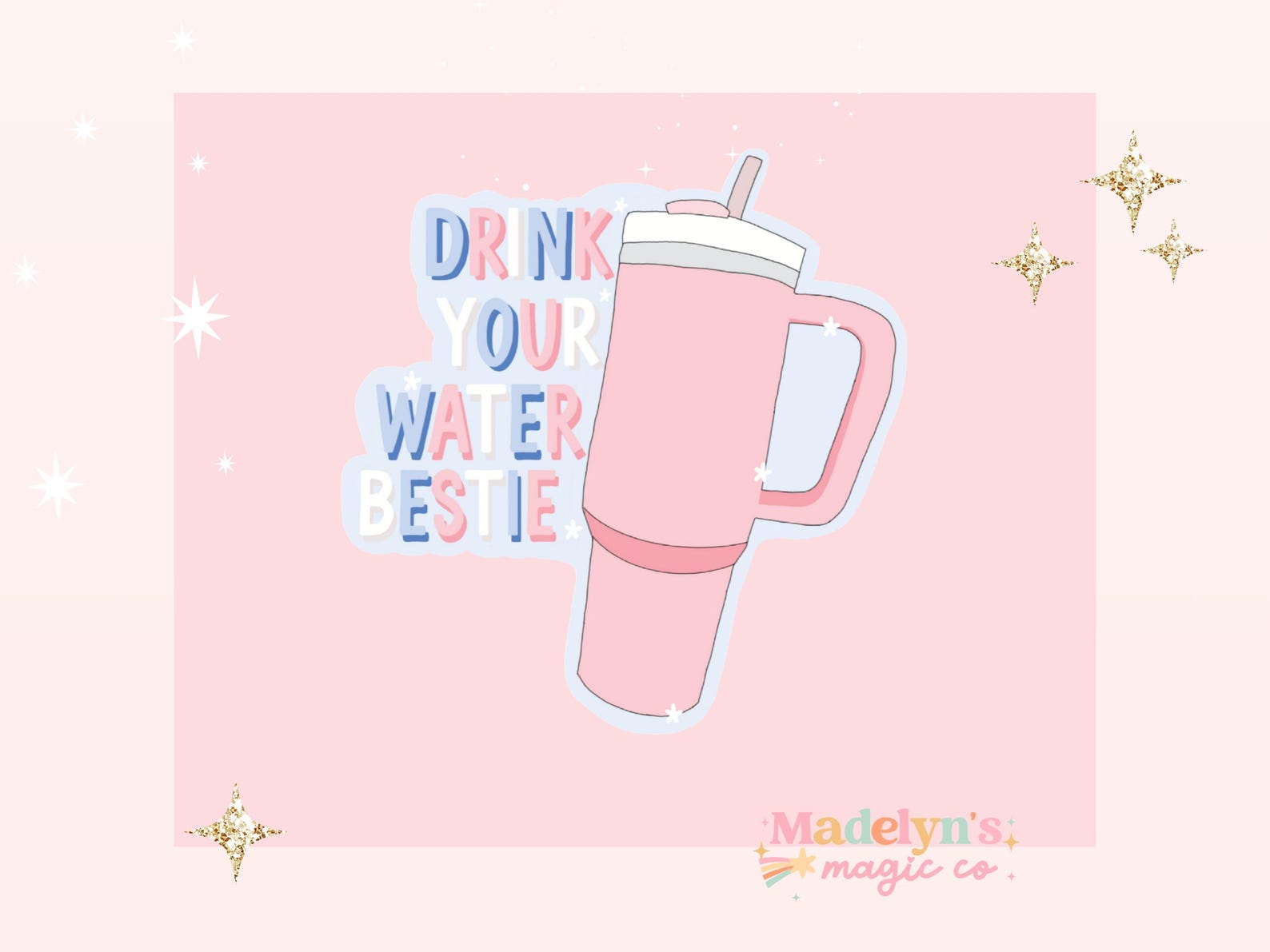 Drink Your Water Sticker water Sticker dehydrated Sticker Water Bottle ...