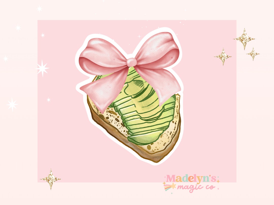 Avocado Toast Sticker~ Coquette Stickers ~stickers for Girl Bow ...