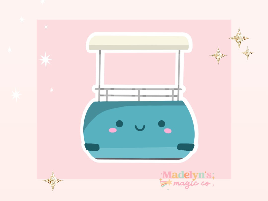 Cute Tram Sticker ~ Disney Sticker ~disney Tram Sticker ~ Magic Kingdom ...