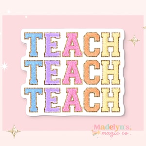 Teacher Sticker ~ Teach Sticker ~ Rainbow Sticker ~ Water Bottle ...