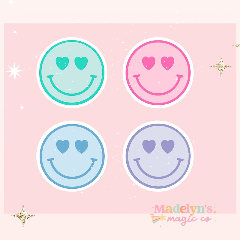Happy Face Stickers - Etsy