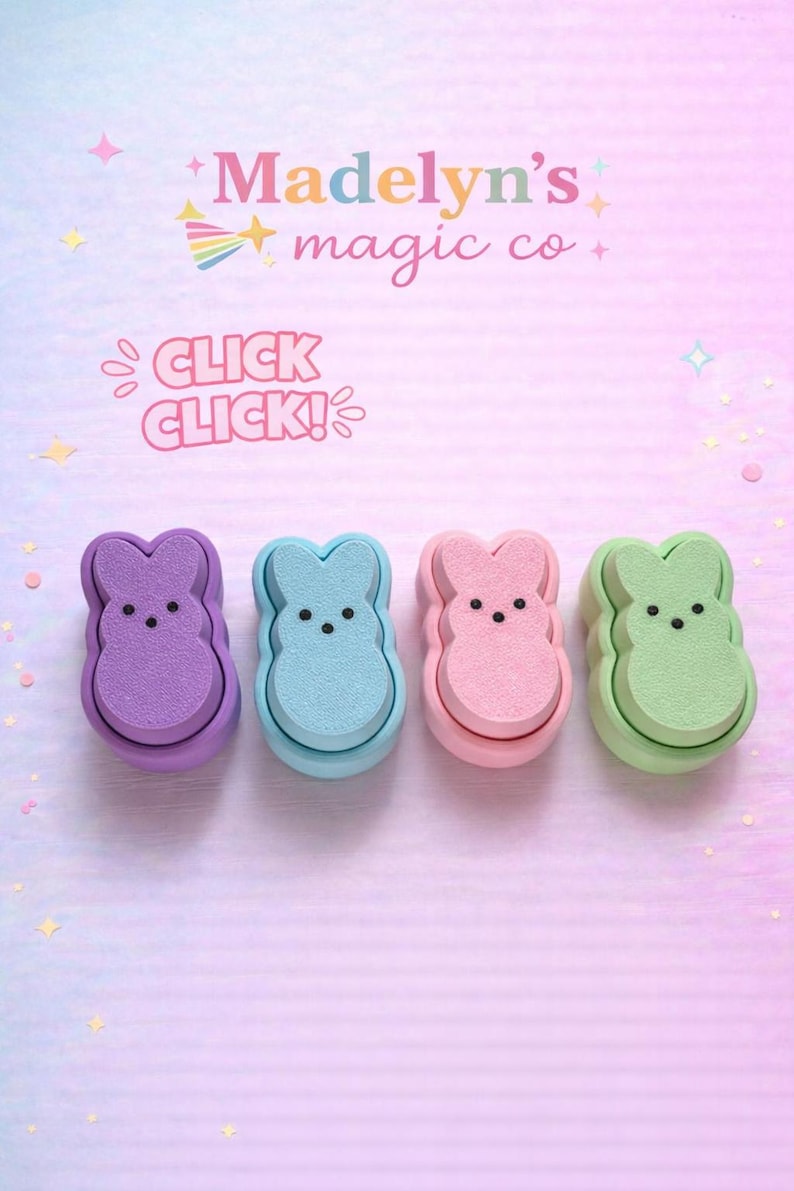 Bunny Clicker ~ Sensory Toy ~ Clicker ~ Fidget Toy ~ Easter Gift - Etsy