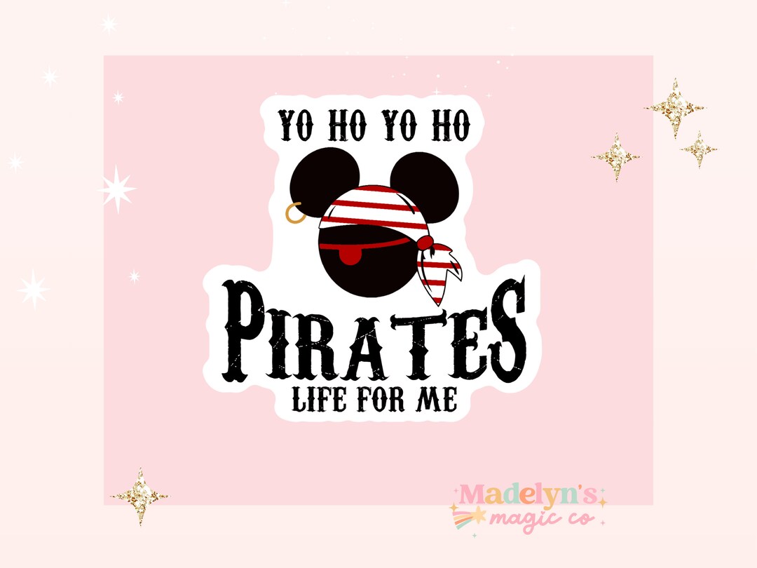 Pirate Mickey Sticker ~ Laptop Sticker ~ Disney Sticker ~ Disney Cruise ...