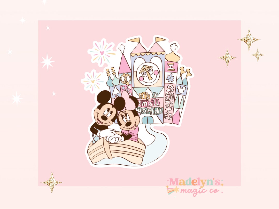 Mickey and Minnie Small World Sticker ~ Laptop Sticker ~ Disney Sticker ...