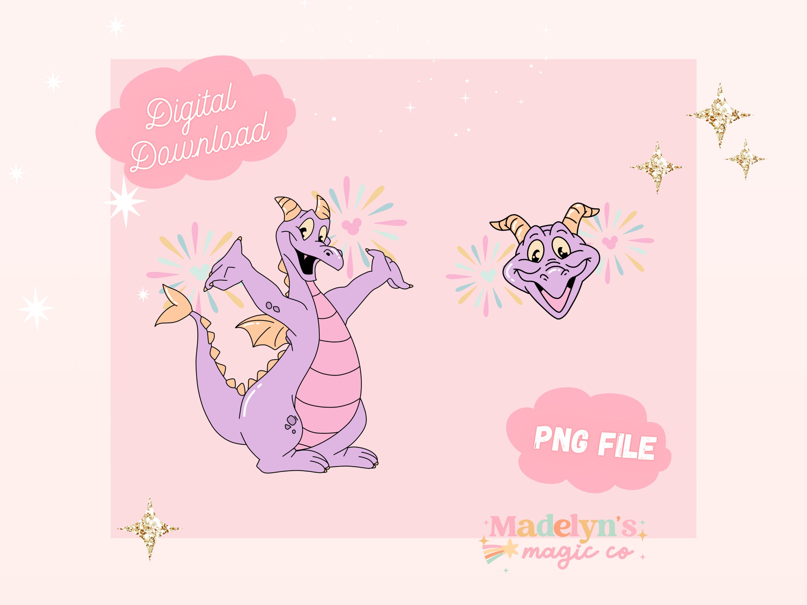 Figment Set of 2 Png Figment With Fireworks Figment Png Figment Clipart ...