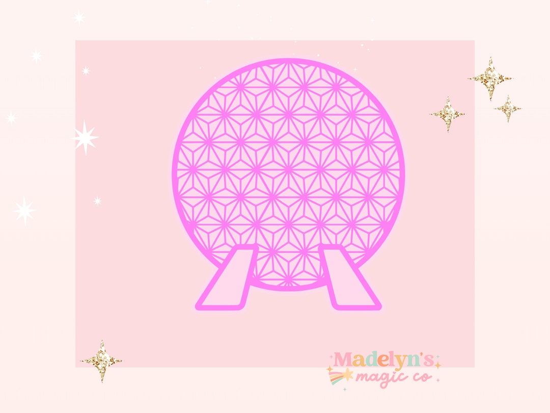 Pink Spaceship Earth Sticker ~ Laptop Sticker ~epcot Sticker ~ Disney ...