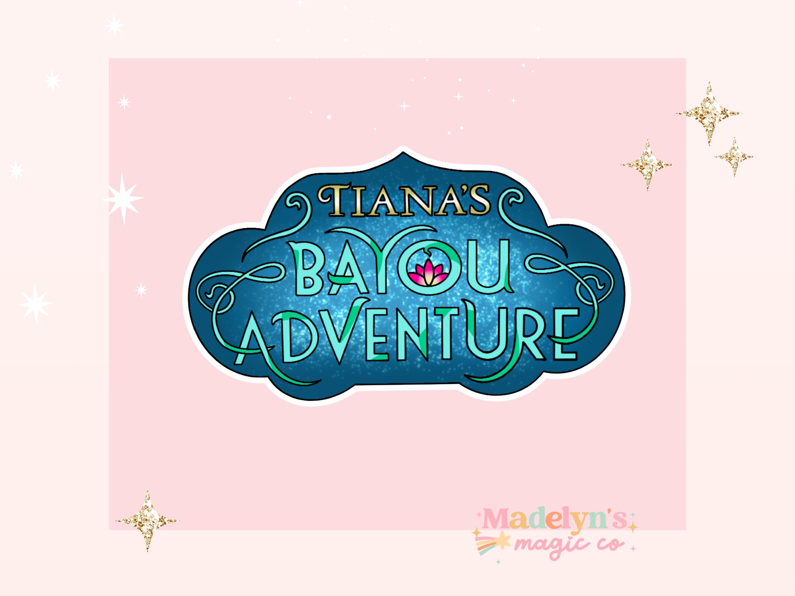 Tiana's Bayou Adventure Logo Splash Mountain Sticker Laptop Sticker ...
