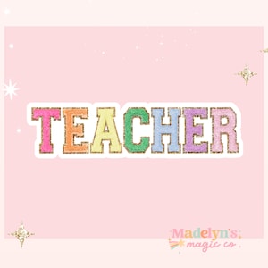 Teacher Sticker ~ Teach Sticker ~ Rainbow Sticker ~ Water Bottle ...
