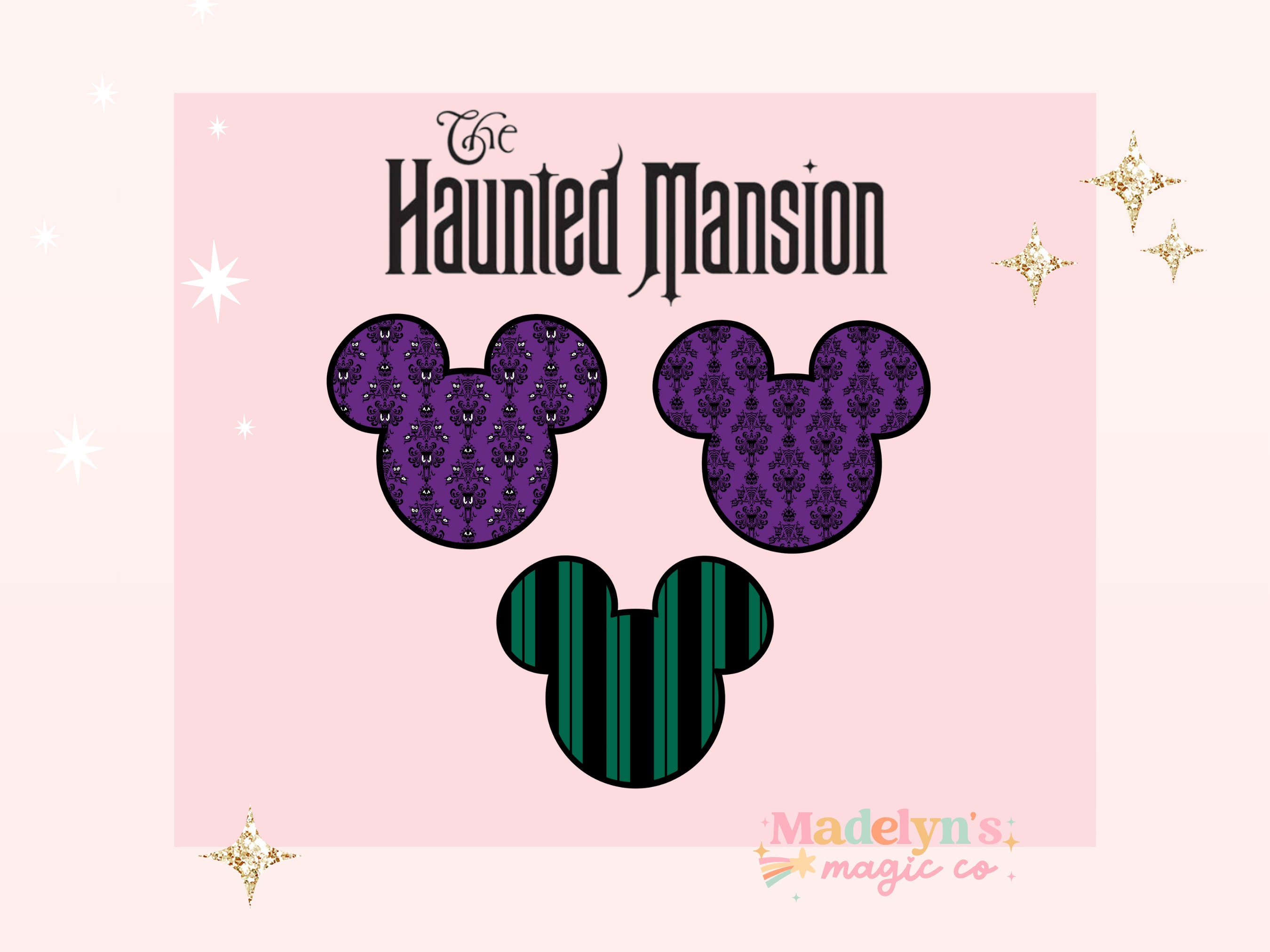 Haunted Mansion Mickey Sticker Set of 3 ~ Laptop Sticker ~ Haunted ...