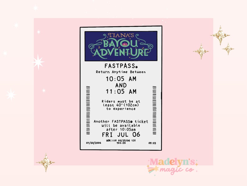 Tiana's Fast Pass Sticker Tiana's Bayou Adventure Sticker Laptop ...