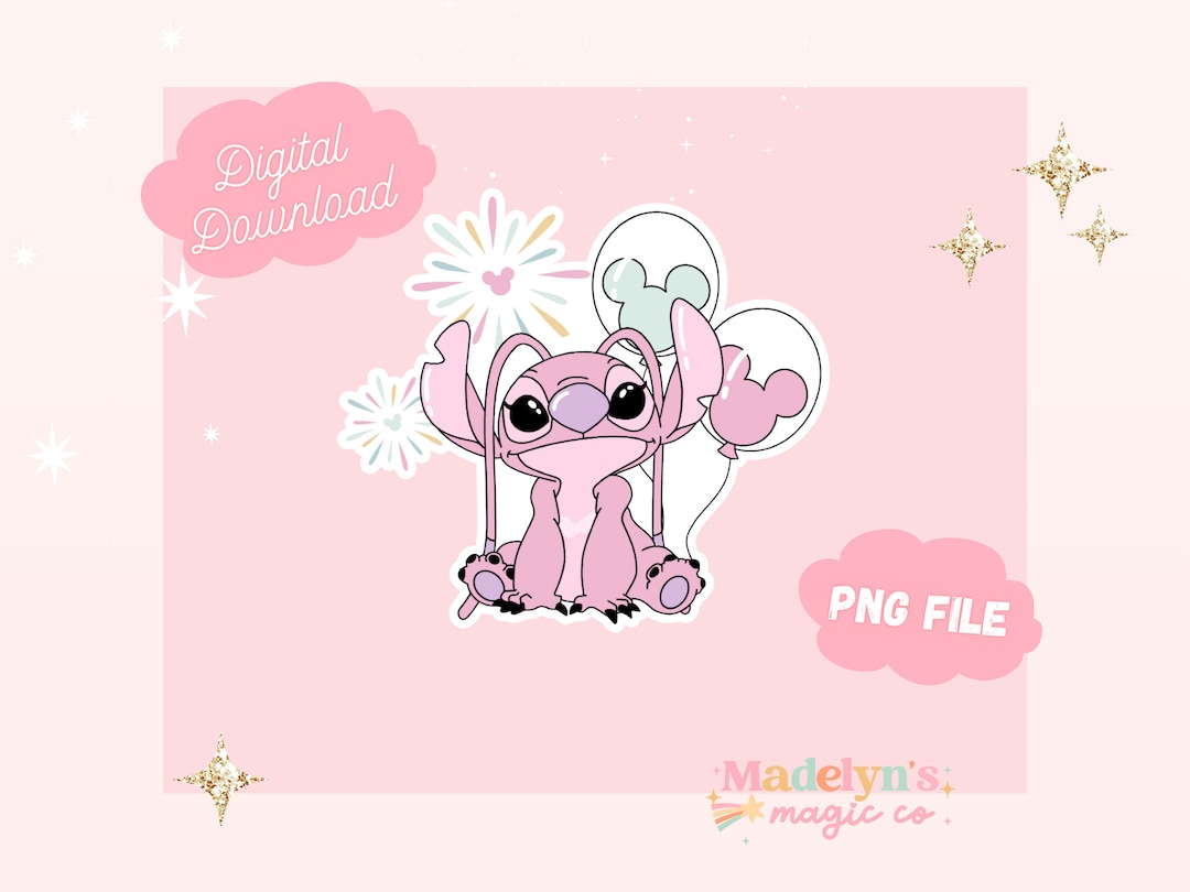 Angel PNG ~ Angel Stitch With Balloons Png ~ Angel Clipart ~ Stitch ...
