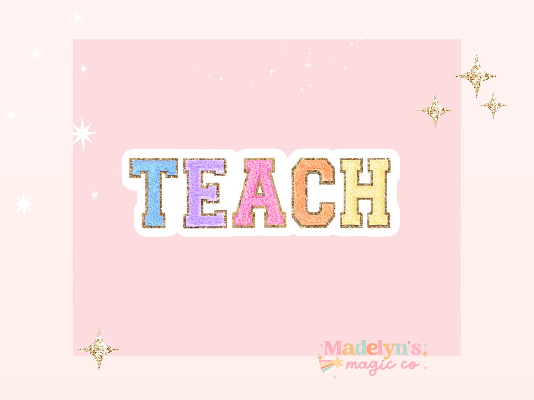 Teacher Sticker ~ Teach Sticker ~ Rainbow Sticker ~ Water Bottle ...