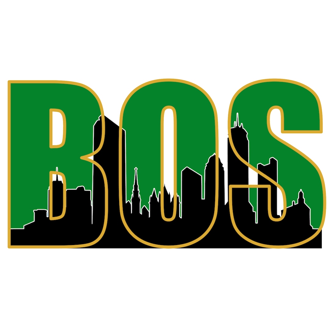 BOS Boston Celtics City Skyline PNG - Etsy