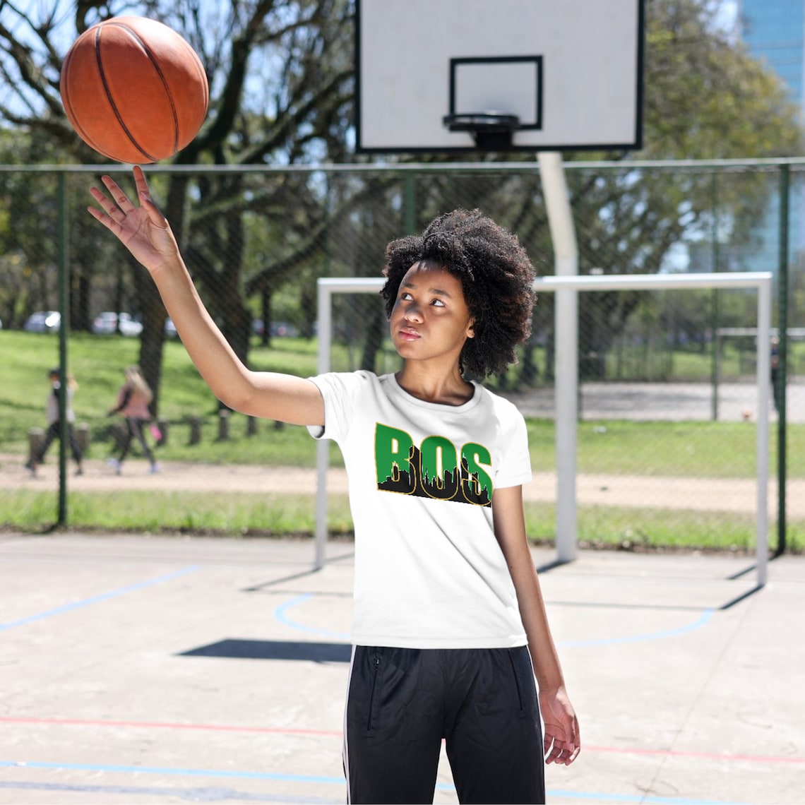 BOS Boston Celtics City Skyline PNG - Etsy