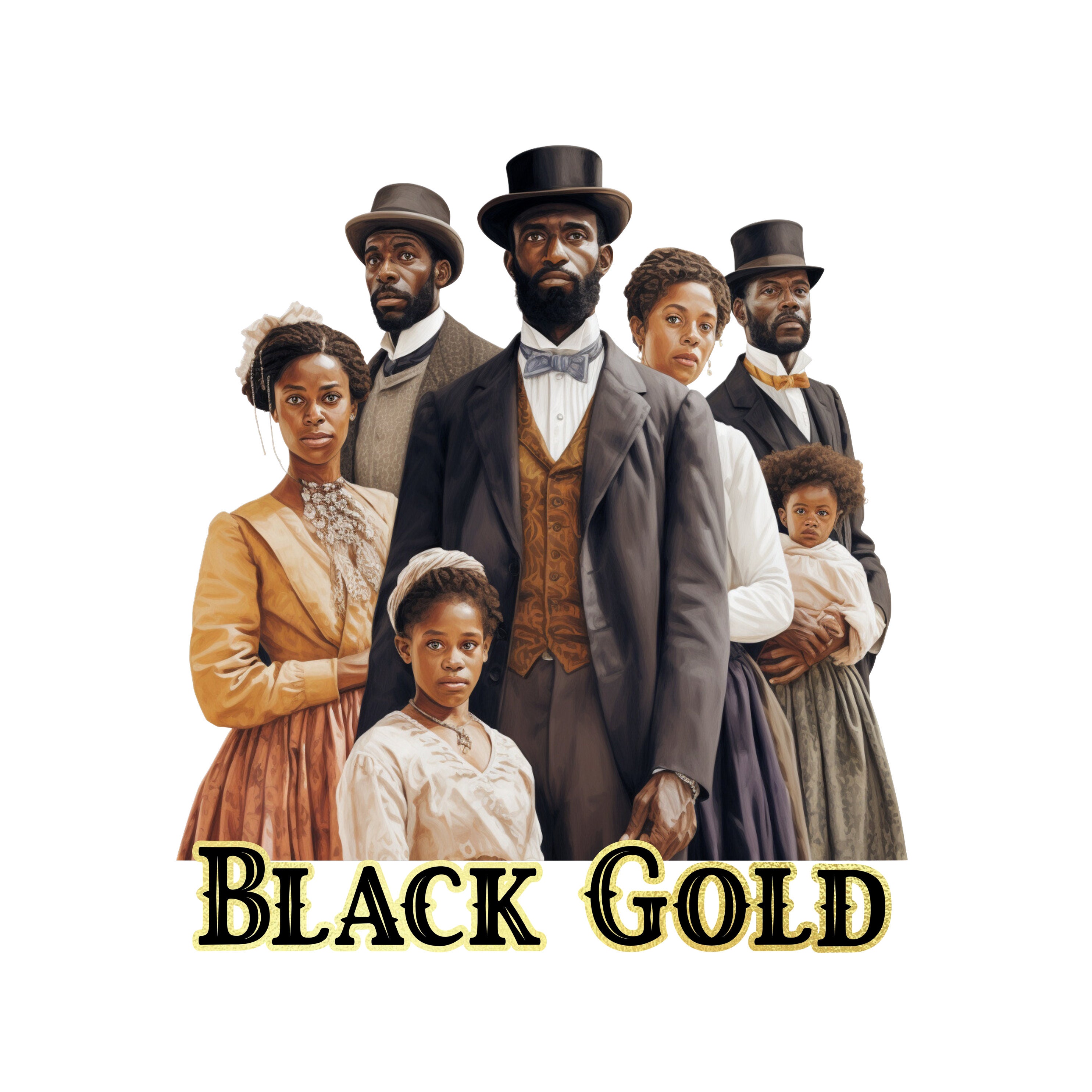 Black Gold1, Family Portrait PNG SVG - Etsy