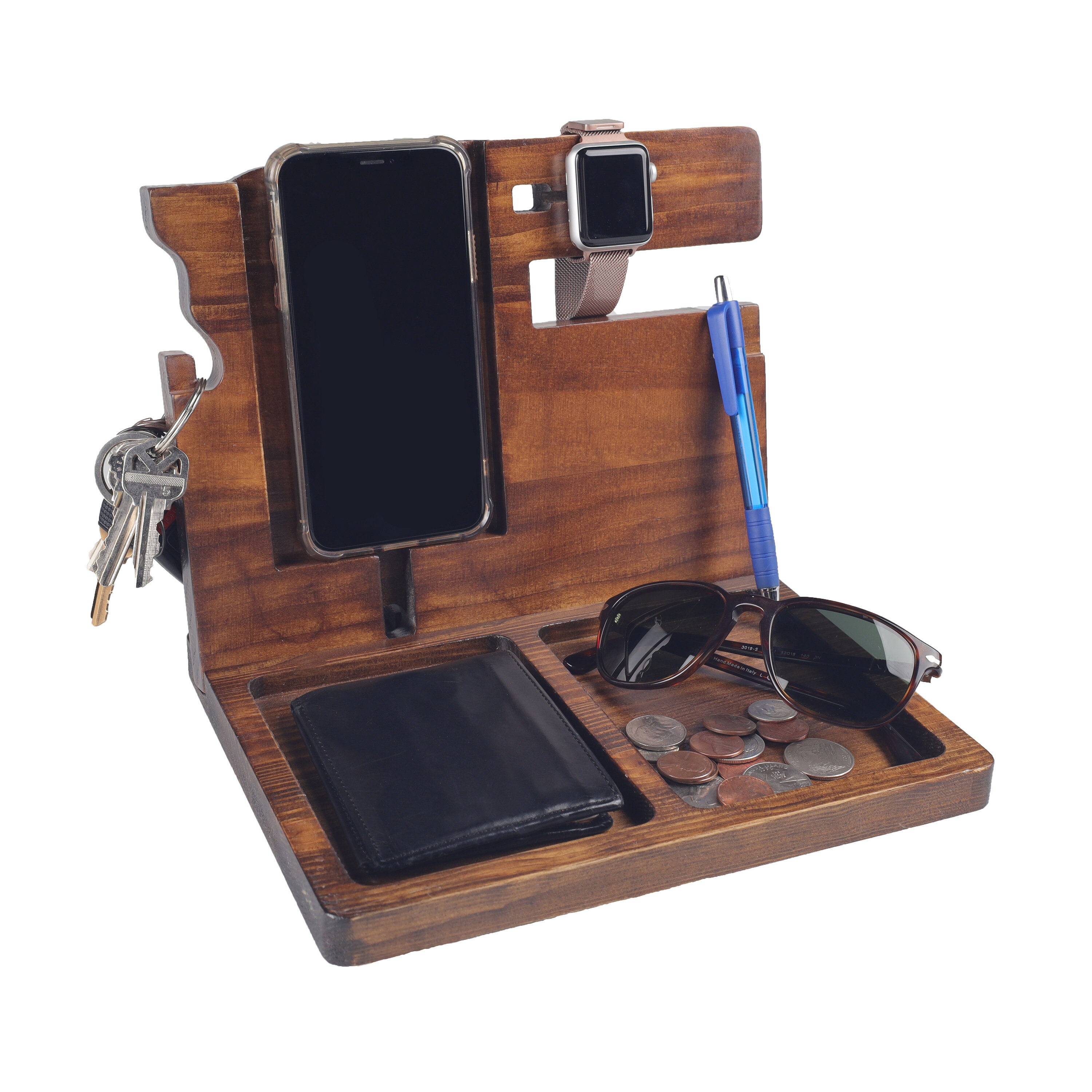 Handmade Wooden Docking Station for Men Perfect Groomsmen, Father's Day ...