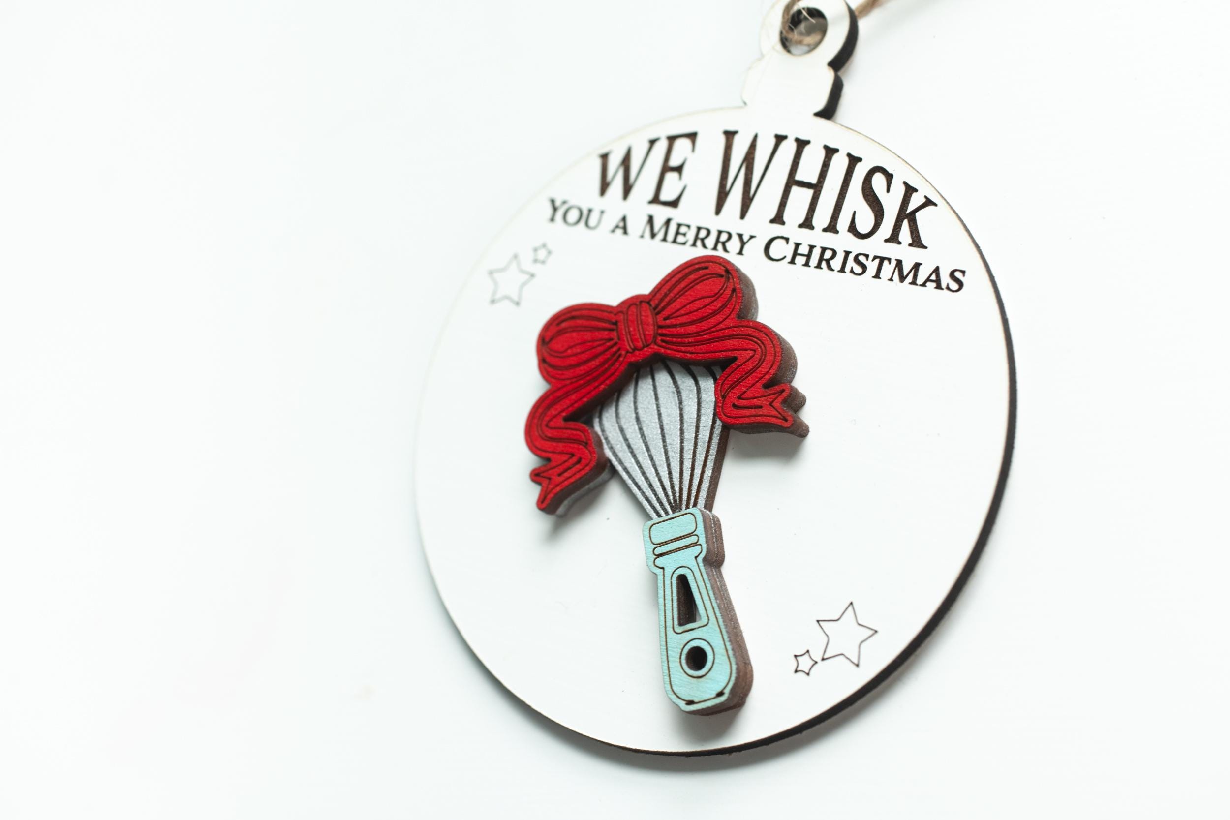 We Whisk You a Merry Christmas Ornament, Funny, Christmas Baking, Gifts ...