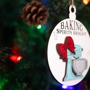 Baking Spirits Bright Christmas Ornament, Funny, Christmas Baking ...