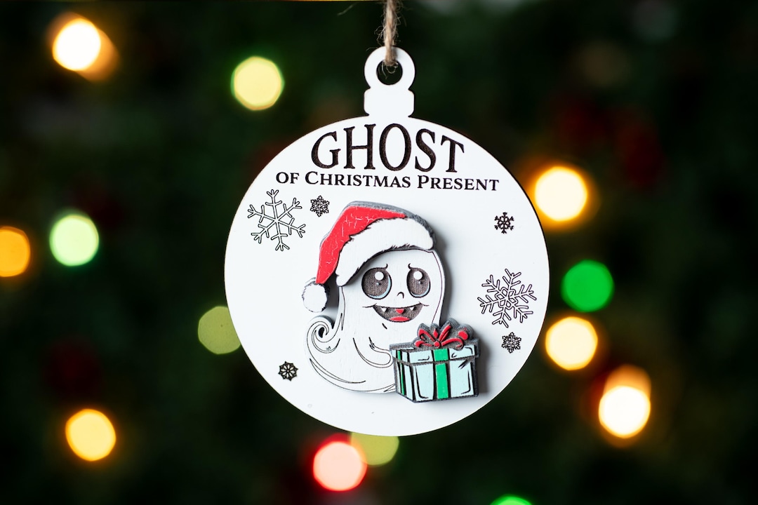 Ghost of Christmas Present Christmas Ornament, Funny, Halloween ...