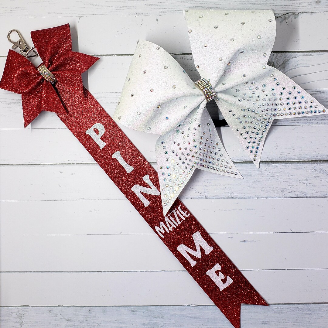 Pin Me Ribbon and Rhinestone Cheer Bow Clothes Pins Team Gifts - Etsy