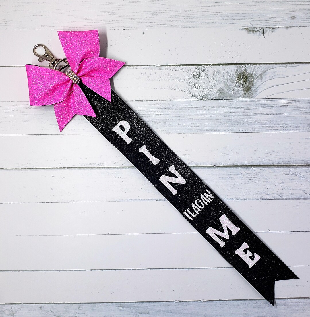 Pin Me Ribbon Cheer Keychain Team Gifts Multiple Color - Etsy
