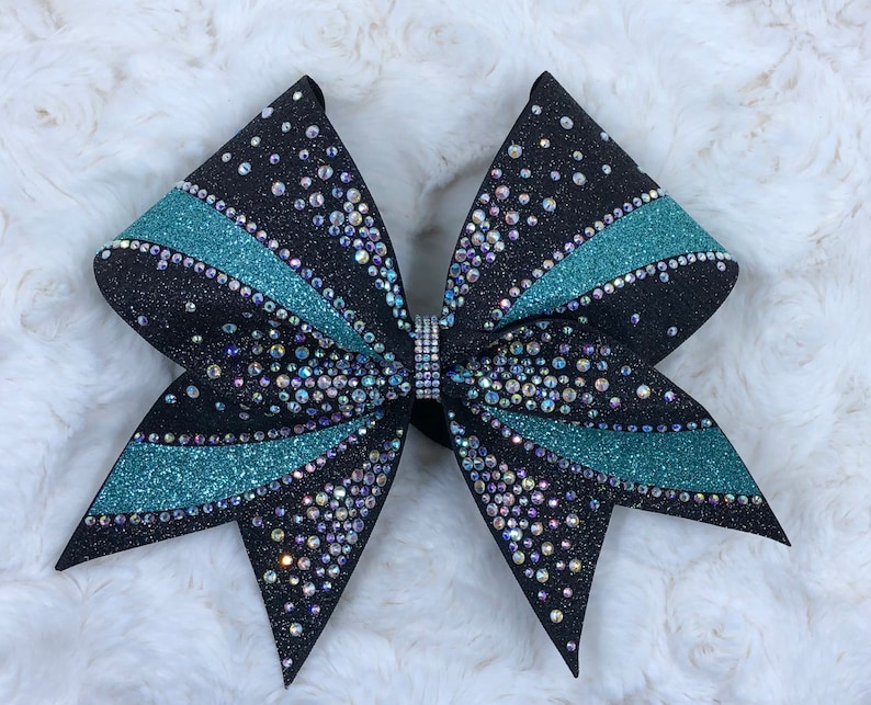 Competition Cheer Bow, Rhinestone Glitter Bow, Team Bows - Etsy