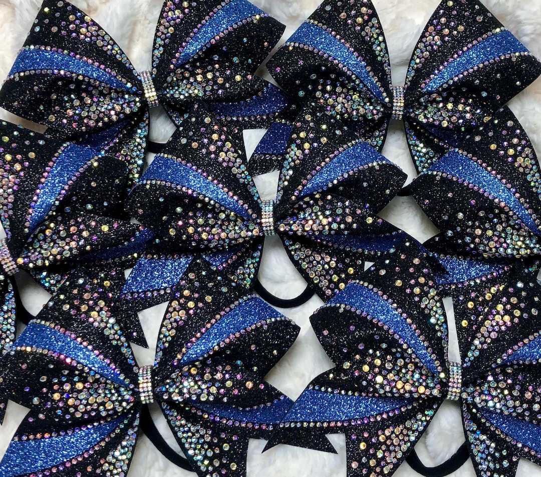 Competition Cheer Bow, Rhinestone Glitter Bow, Team Bows - Etsy