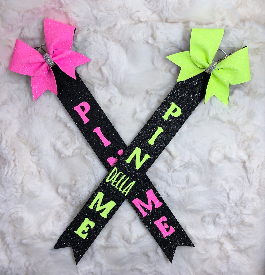 Pin Me Ribbon Pin Me Cheer Pin Bag Tag Team Gifts Competition Pin Me ...